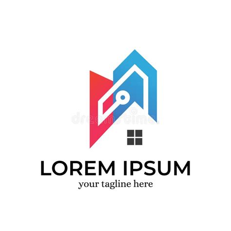 Home Tech Logo Design Template Inspiration Vector Stock Vector