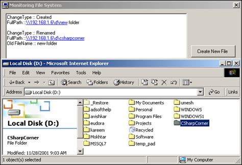 Monitoring File System Using FileSystemWatcher Class Part