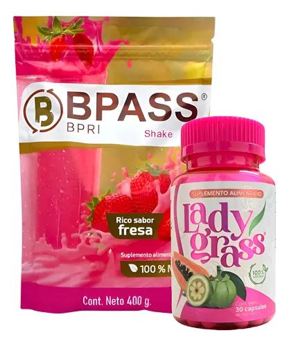 Bypass Malteada Ladygrass Inhibidor Apetito 100 Natural Fresa