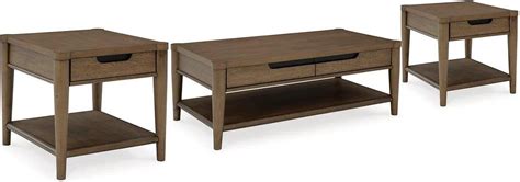 Roanhowe Ocassional Table Set In Brown By Ashley Furniture 1stopbedrooms