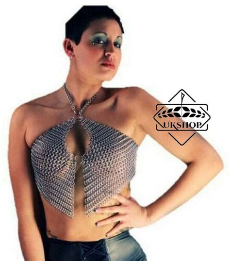 Aluminum Butted Chainmail Sexy Top Sexy Chainmail Bra Thanks Giving