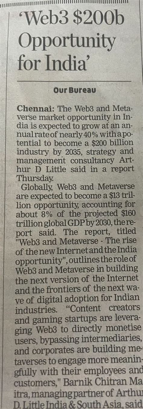 Abhishek Gupta On Linkedin According To A Recent Report On Web3 And The Metaverse The Market…