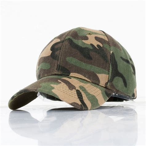Yesbay Men Women Outdoor Sports Camouflage Print Baseball Cap Snapback