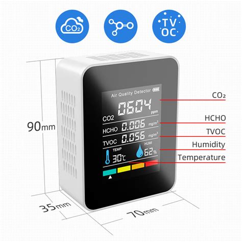 Multifunctional Handheld Air Quality Analysis Tester Dust Formaldehyde Air Quality Detector