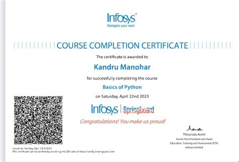 Manohar Kandru On Linkedin I Am Happy To Share That Ive Completed The