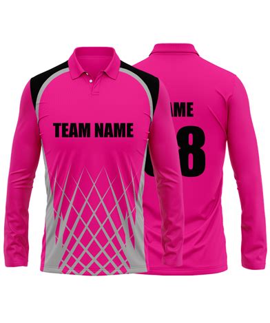 Make Cricket Jersey Design Polo Collar Full Sleeves Deadly Spikers With