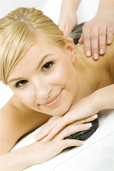 Massage With The Hot Stones Spa Stock Image Image Of Back Health
