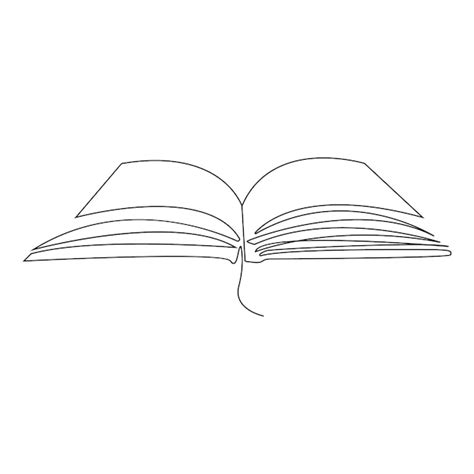 Premium Vector Book Continuous One Line Drawing Open Book With Flying