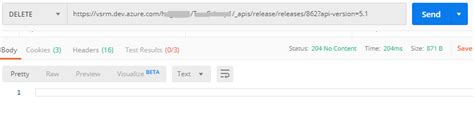 Azure Devops Rest Api Delete Release Stack Overflow