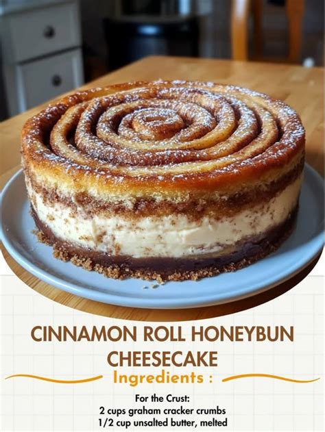 Cinnamon Roll Honeybun Cheesecake All Recipes Fun