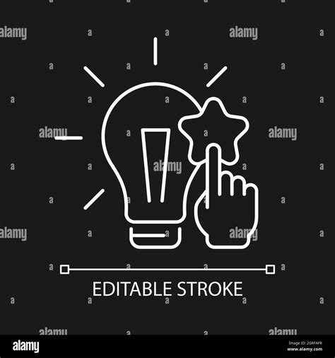 Fact Analysis And Evaluation White Linear Icon For Dark Theme Stock Vector Image And Art Alamy