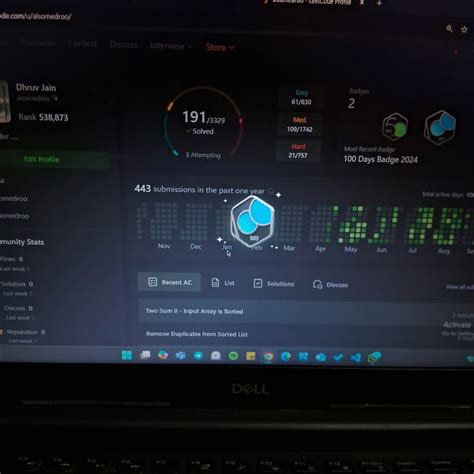 Dhruv Jain On Linkedin 100daysofcode Leetcode Problemsolving Dsa Continuouslearning