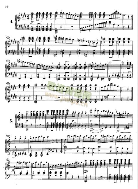 12首维也纳德意志舞曲 约1812年创作 键盘类 钢琴 歌谱简谱网