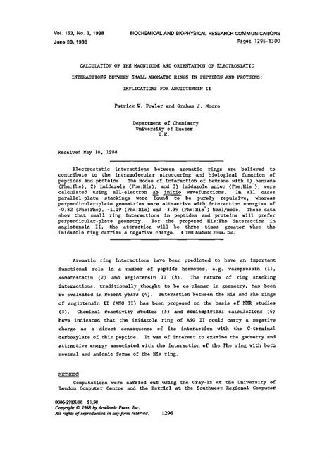 Pdf Calculation Of The Magnitude And Orientation Of Electrostatic Interactions Between Small