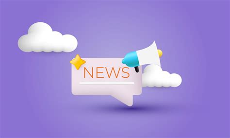 Illustration Realistic Vector Icon News Update Webpage Information