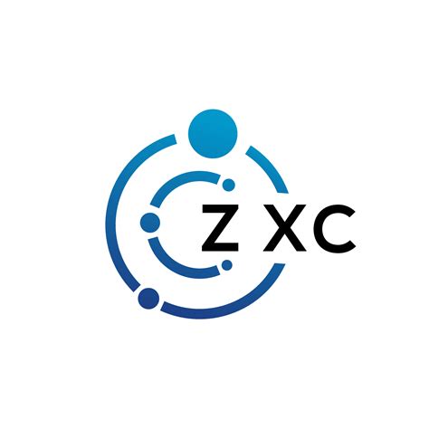 Diseño De Logotipo De Tecnología De Letras Zxc Sobre Fondo Blanco Zxc Creative Initials Letter
