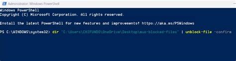 如何使用powershell在windows上解锁多个文件 多听号