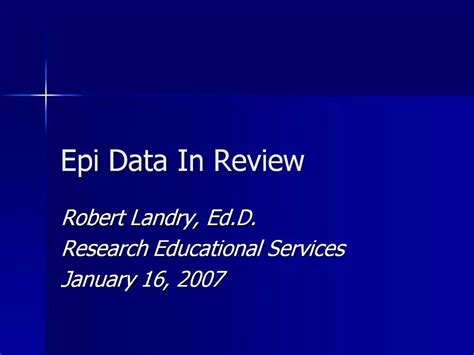 PPT Epi Data In Review PowerPoint Presentation Free Download ID 1125521