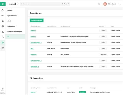 Git Integration Hopsworks Documentation