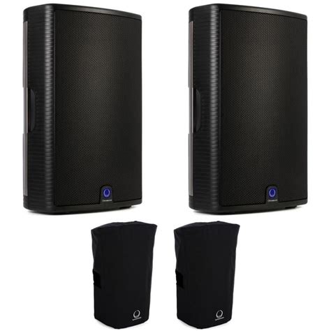 Turbosound Milan M15 Powered Loudspeaker Pair with Covers Bundle ...
