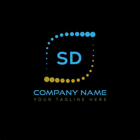 Sd Letter Logo Design On Black Background Sd Creative Initials Letter