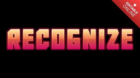 Recognize Text Effect Generator