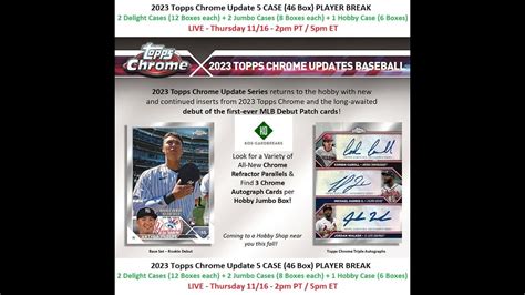 Topps Chrome Update Case Delight Jumbo Hobby Player Break YouTube