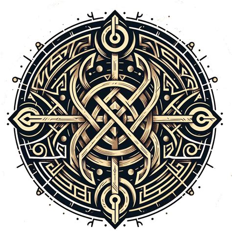 Gold Black Celtic Compass Tattoocrafters
