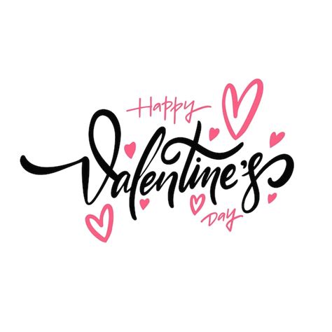 Premium Vector Happy Valentines Day Typography Lettering Phrase Holiday