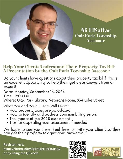 Join Oak Park Township Assessor Ali Elsaffar For A Presentation On