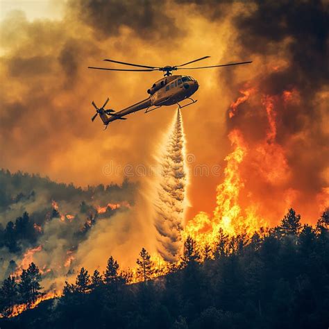 Dynamic Helicopter In Action Aerial Power And Precision Stock