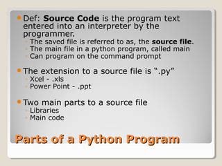 Intro to Python | PPT | Programming Languages | Computing