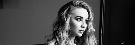 Sabrina Carpenter American Singer Monochrome Bg K Wallpaper Download
