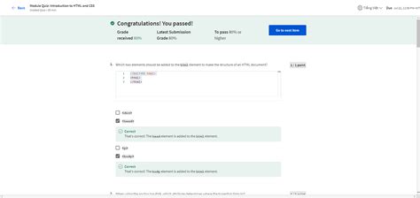 Module Quiz Introduction To Html And Css
