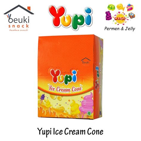 Jual Yupi Ice Cream Cone Jelly Yupi Bentuk Corong Es Krim 24pcs X 8gr