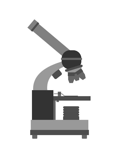 Illustration IsolÉe Dun Microscope Sur Fond Blanc Vecteur Premium