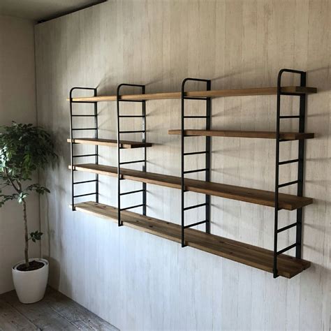 【楽天市場】アイアン 棚受け 金具 シェルフ ラック Diy スクエア ブラケット吊り棚壁掛けオープンラック本棚フレームウォール