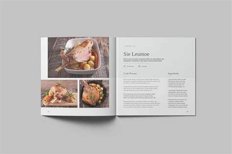 Square Cookbook Print Templates Ft Square And Square Booklet Envato