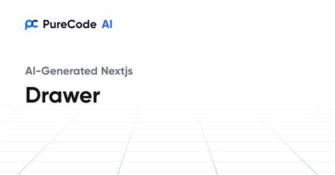 Effortlessly Create Nextjs Drawer Components Purecode Ai