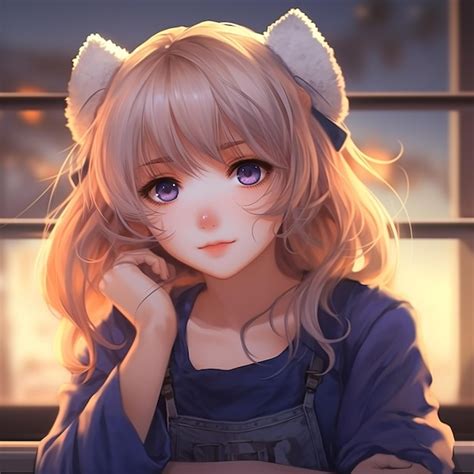 Premium Photo Close Up Of Cute Kawai Anime Girl Illustration