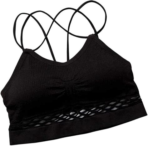 Nvfshreu Tank Top Damen Schwarz Bauchfreie Oberteile Cross Back