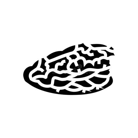 Doner Kebab Turkish Cuisine Glyph Icon Vector Illustration Stock Vector