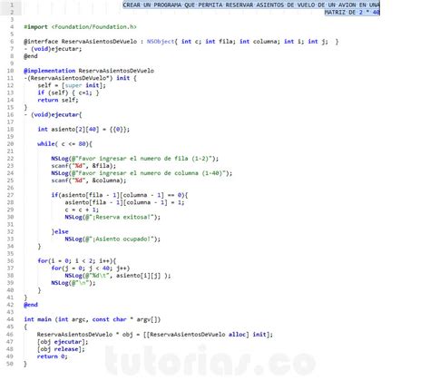 Poo Arrays Objective C Reserva Asientos De Vuelo