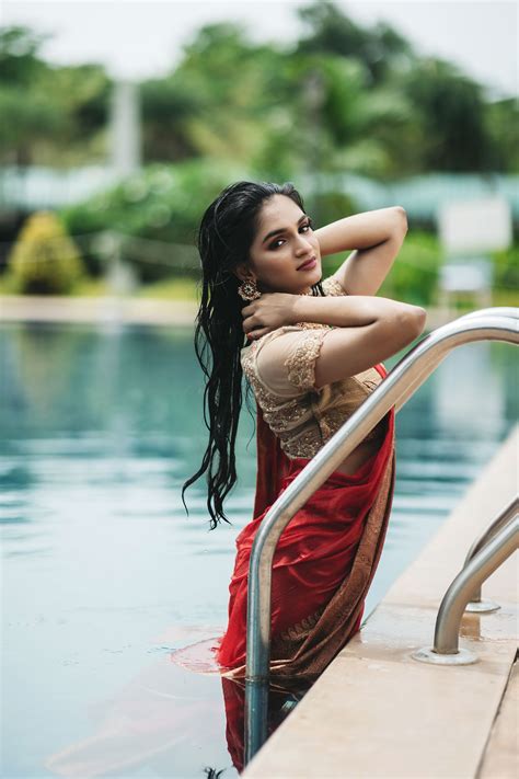 Adithi Shetty In Bridal Saree Photoshoot Stills South Indian Actress