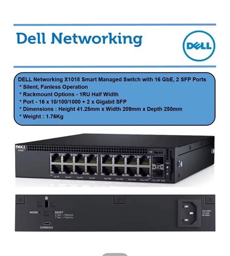 Dell Networking X1018 Smart Web Managed Switch Kf Comtech Computers And Tech Office And Business