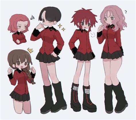 Rosehip Rukuriri Vanilla Peach And Cranberry Girls Und Panzer Drawn By Ri Qrcode Danbooru