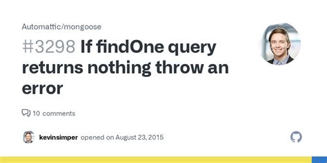 If Findone Query Returns Nothing Throw An Error · Issue 3298