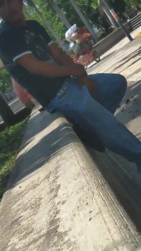 Hustler Showing Bulge Offering Cock In Park