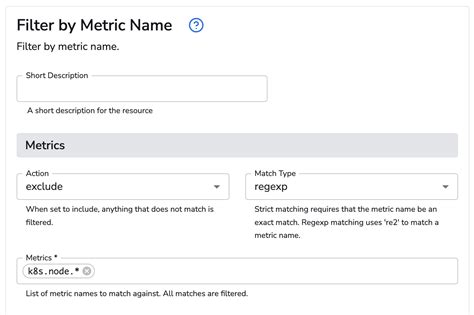 Filter Metric Name Observiq