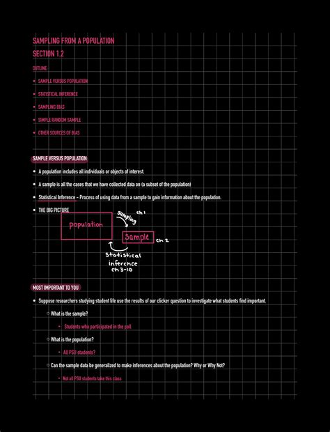 STAT Lecture 1 2 LVA Notes SAMPLING FROM A POPULATION SECTION 1